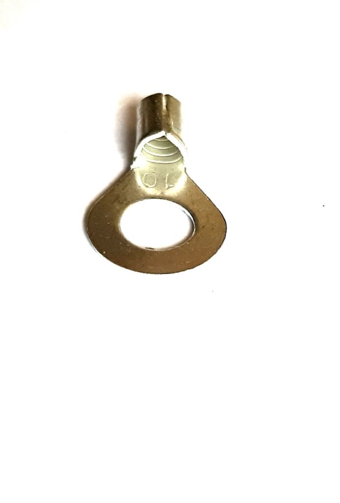 Silver Copper 10mm Cable Lugs 8mm Stud Hole (20 Piece)