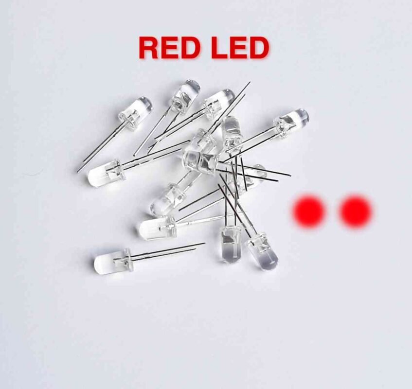 RED Color High Quality Clear Lens LED 5mm DIP - 100PCs