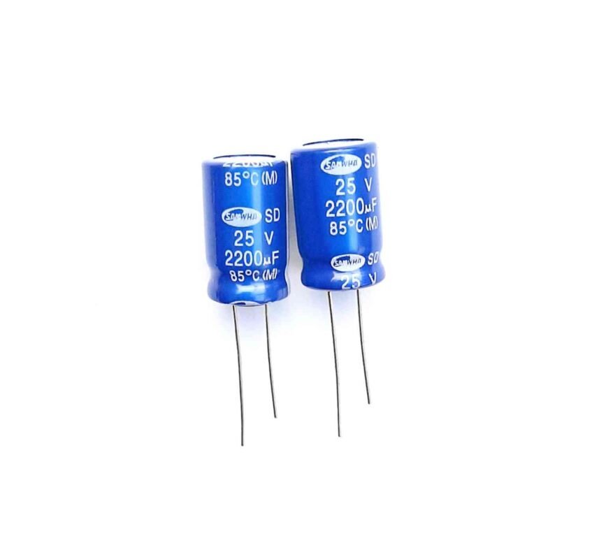 2200uF 25V Capacitor Electrolytic Size (21×13) - 10Pcs Good Quality ...