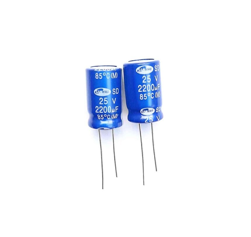 2200uF 25V Capacitor Electrolytic Size (21×13) - 10Pcs Good Quality ...